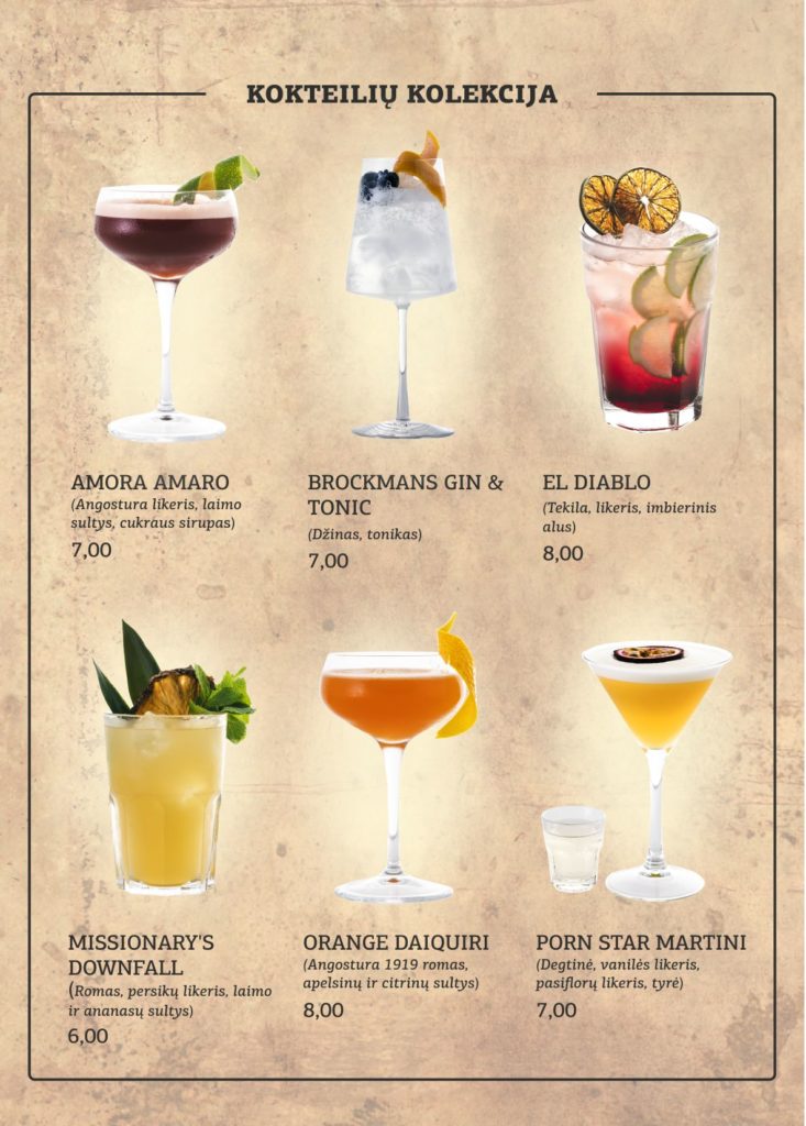 Meniu - Kolekcionierius pub